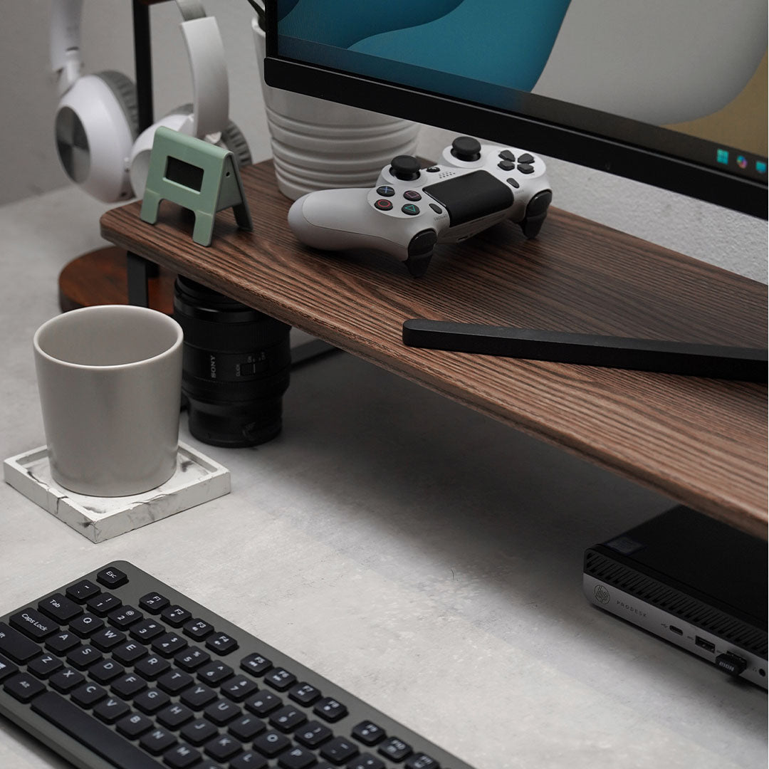 Neo DeskShelf+ Monitor Stand Riser & Desk Shelf – Noir Gear